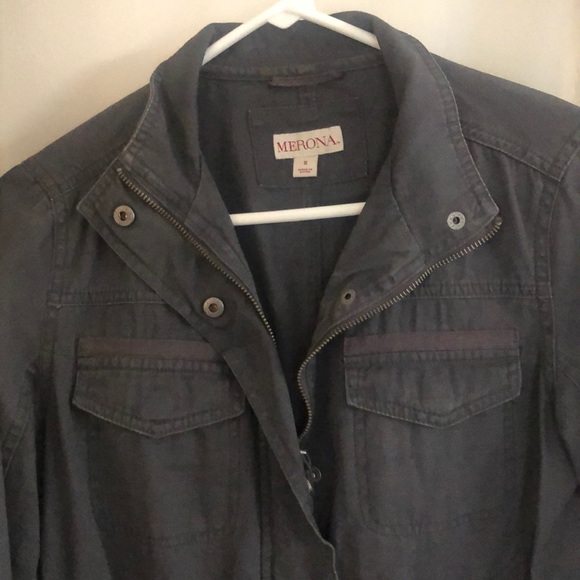 Merona | Jackets & Coats | Dark Gray Army Jacket | Poshmark